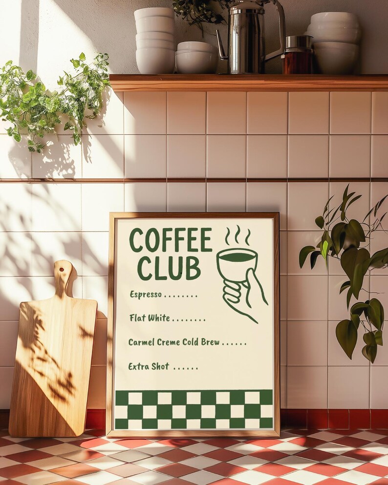 Coffee Bar, Canva Template Printable Cafe Sign, Coffee Poster, Coffee ...