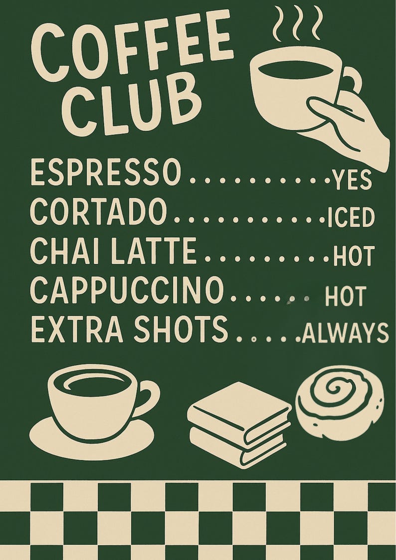 Coffee Print – Coffee Bar Sign, Coffee Bar Accessories, Coffee Poster ...