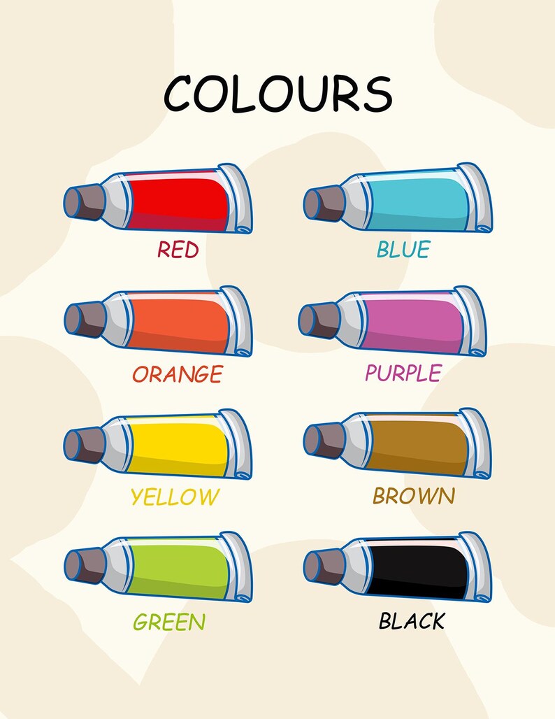 Educational Posters for Kids: ABC, Numbers, Colors, Shapes (digital ...