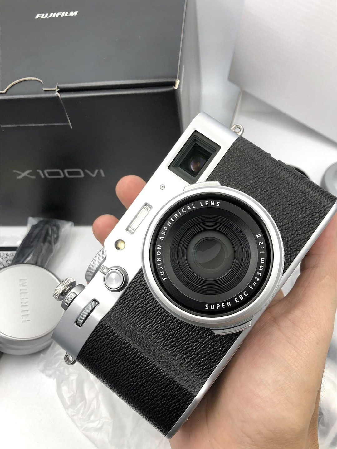 Fujifilm X100VI Silver Compact Camera – 40MP, 6-stop IBIS, 4K/6.2K ...