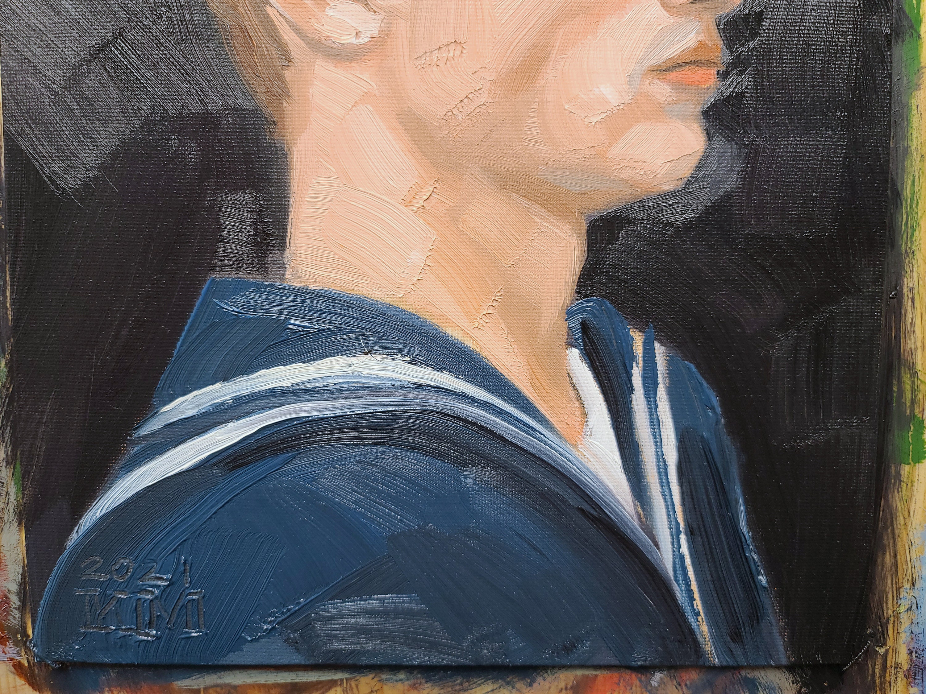 Sailor, 9x12 inches oil on canvas panel by Kenney Mencher — Kenney ...