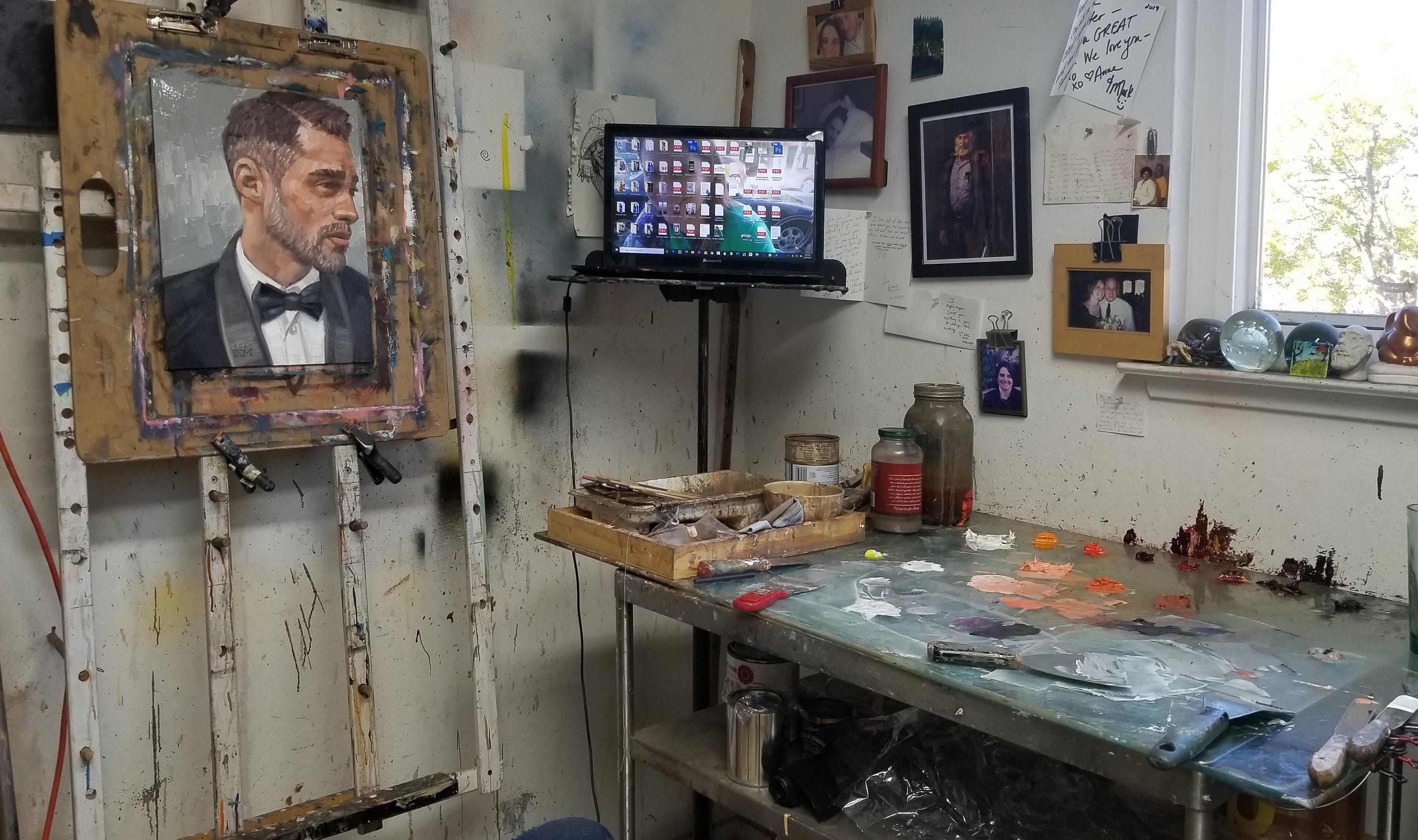 Handsome Man in a Profile and Tuxedo, 16x12 inches oil on canvas panel ...