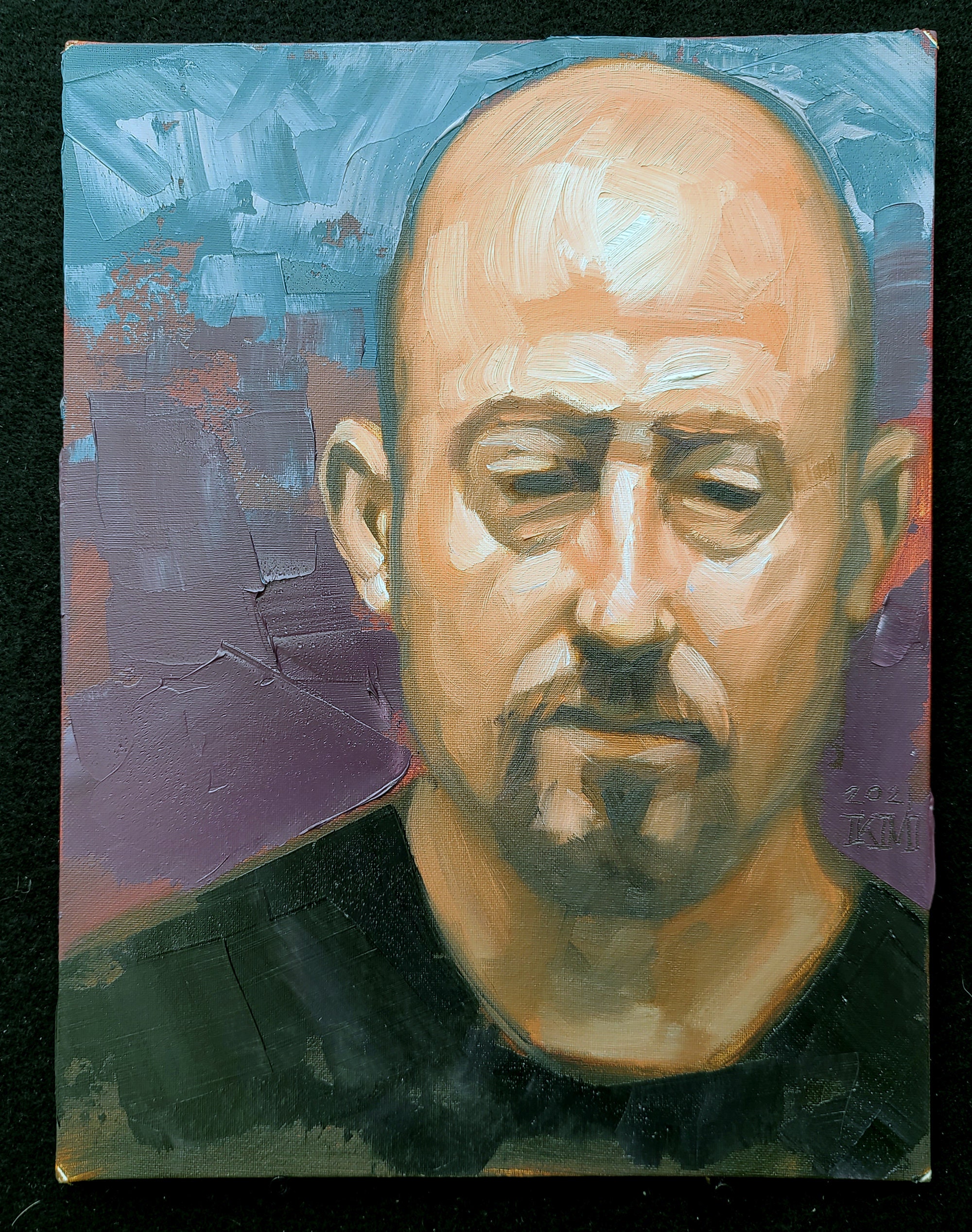 Self Portrait, oil on canvas panel 12x16 inches by Kenney Mencher ...