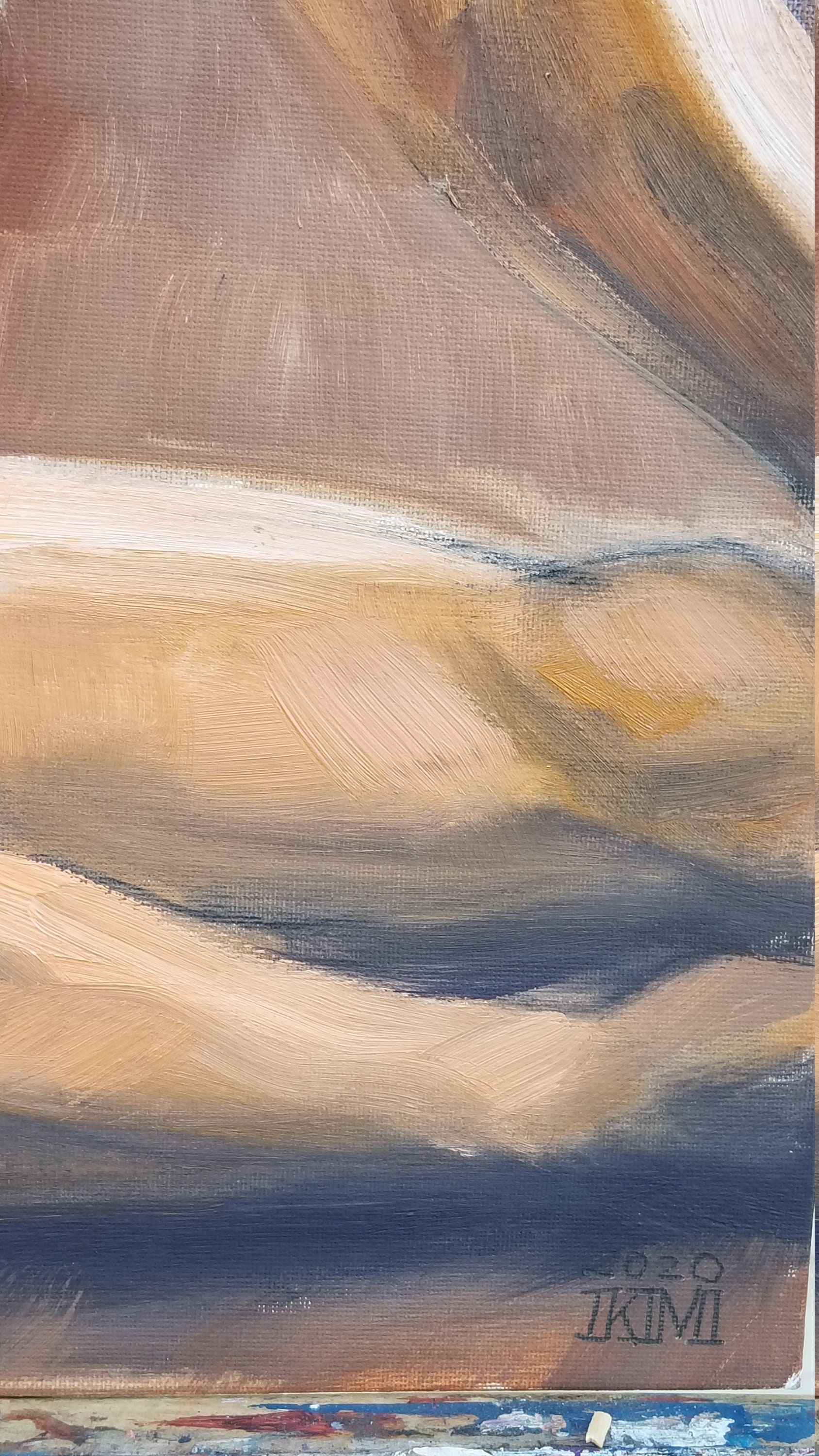 Dancer Stretching, 16x20 inches oil on canvas panel by Kenney Mencher ...