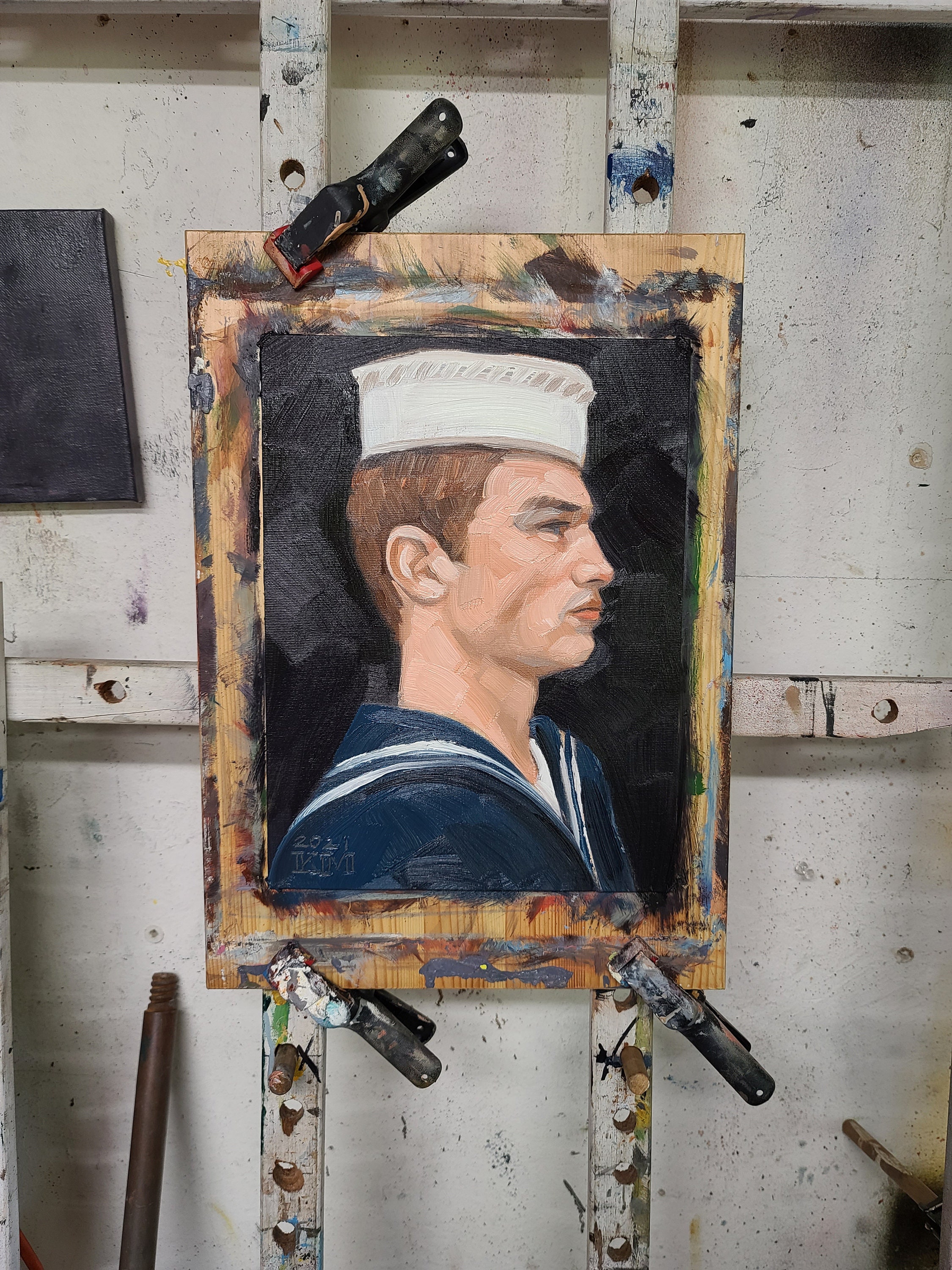 Sailor, 9x12 inches oil on canvas panel by Kenney Mencher — Kenney ...