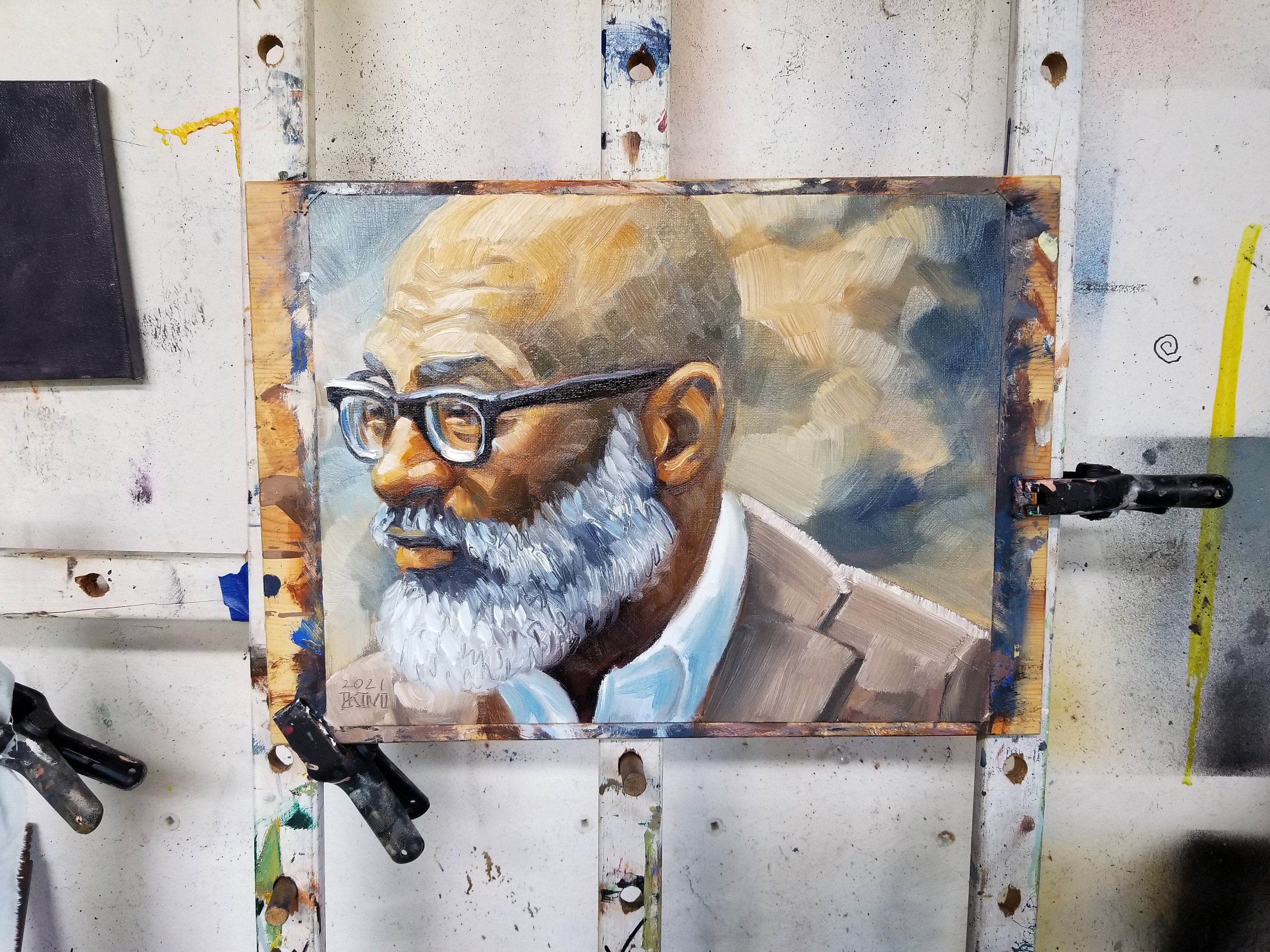 Professor, 11x14 inches oil on canvas panel by Kenney Mencher — Kenney ...