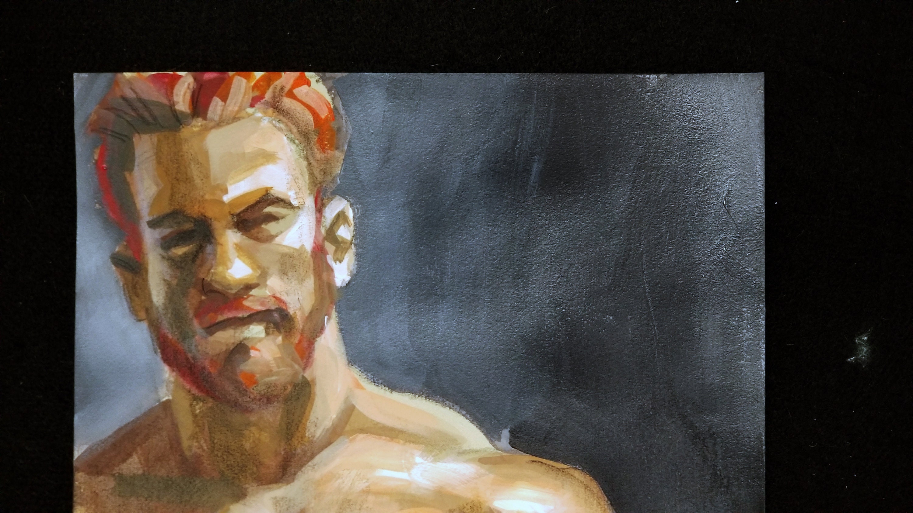 Handsome Husband, 11x14 inches watercolor on cotton paper by Kenney ...