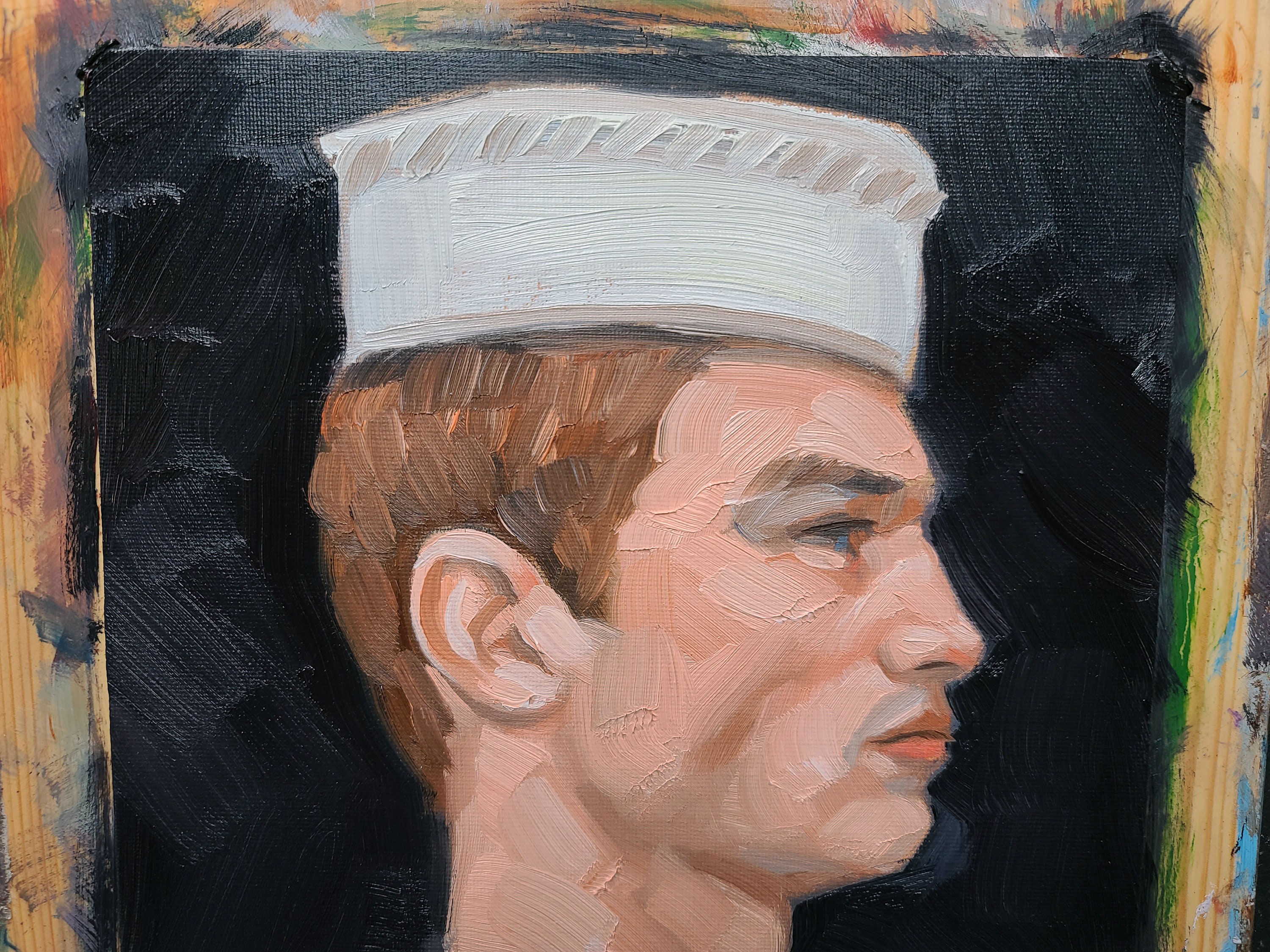 Sailor, 9x12 inches oil on canvas panel by Kenney Mencher — Kenney ...