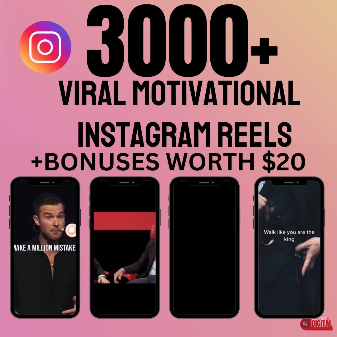 3000+ Motivational Reels Videos Instagram, Tiktok Video, Youtube Short ...