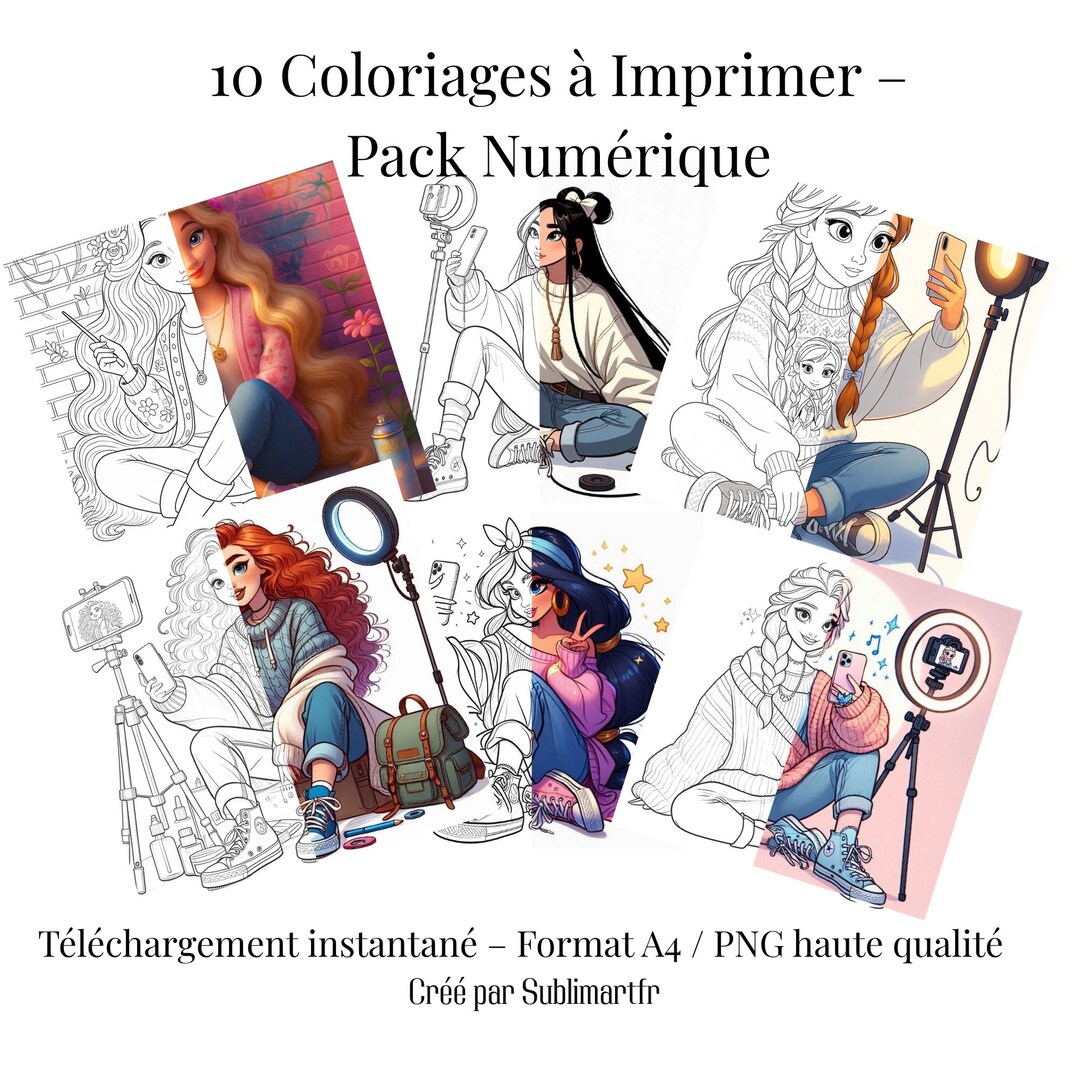10 Modern Princess Coloring Pages to Print | Disney Princesses ...