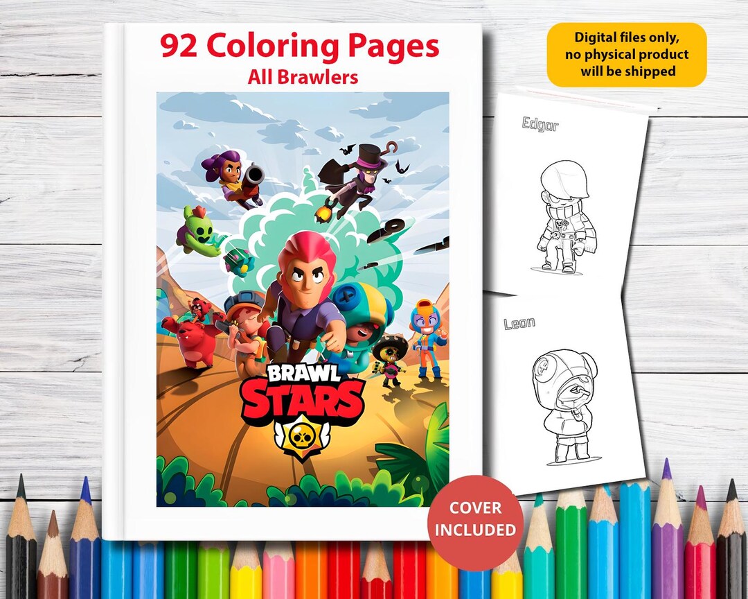 92 All Brawlers Stars Coloring Pages, Game Coloring Pages for Kids ...