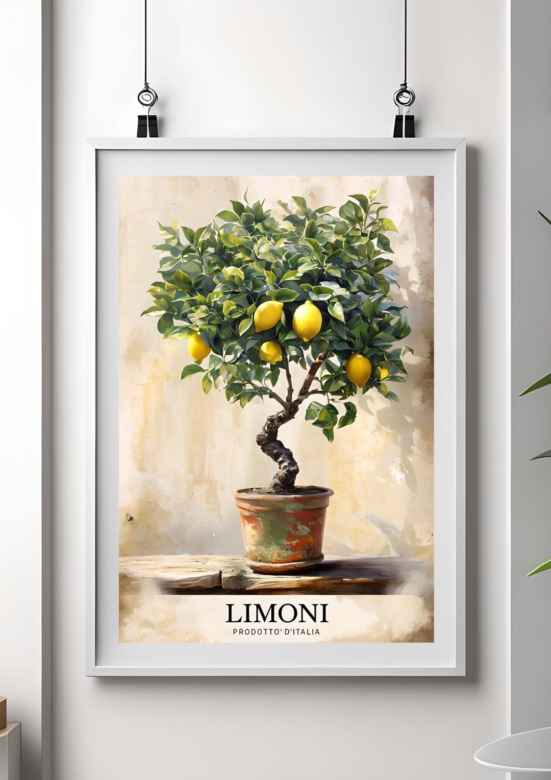 Lemon Tree Print, Rustic Kitchen Wall Art, Italian Countryside Decor ...
