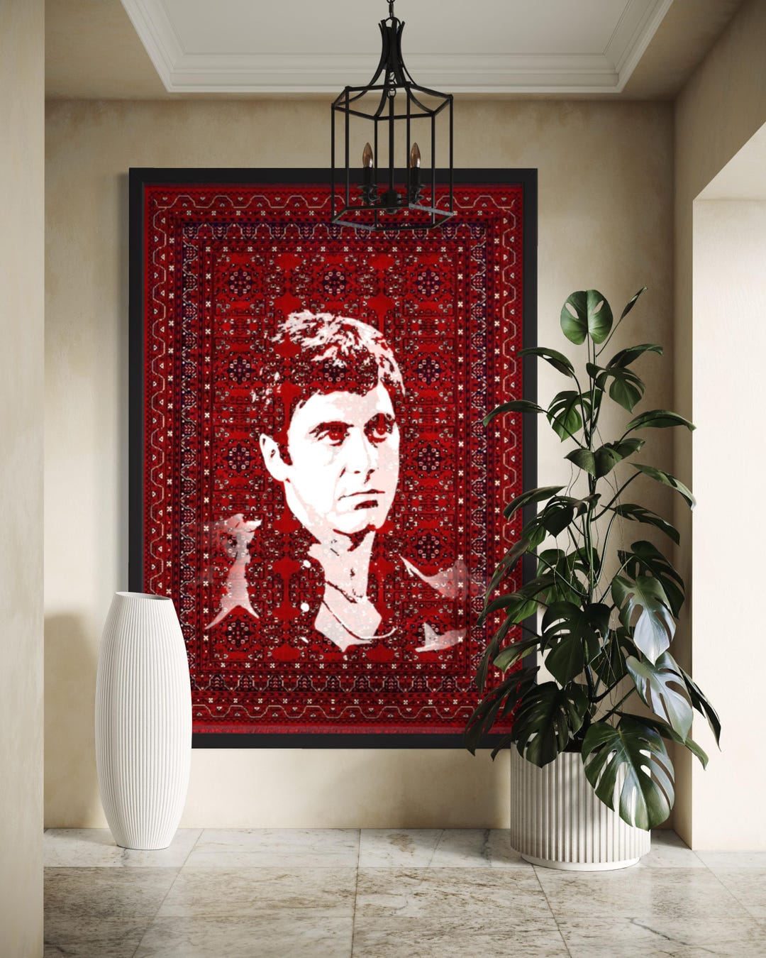 Al Pacino Scarface Tony Montana,oil Painting,turkish Rug,oversize ...