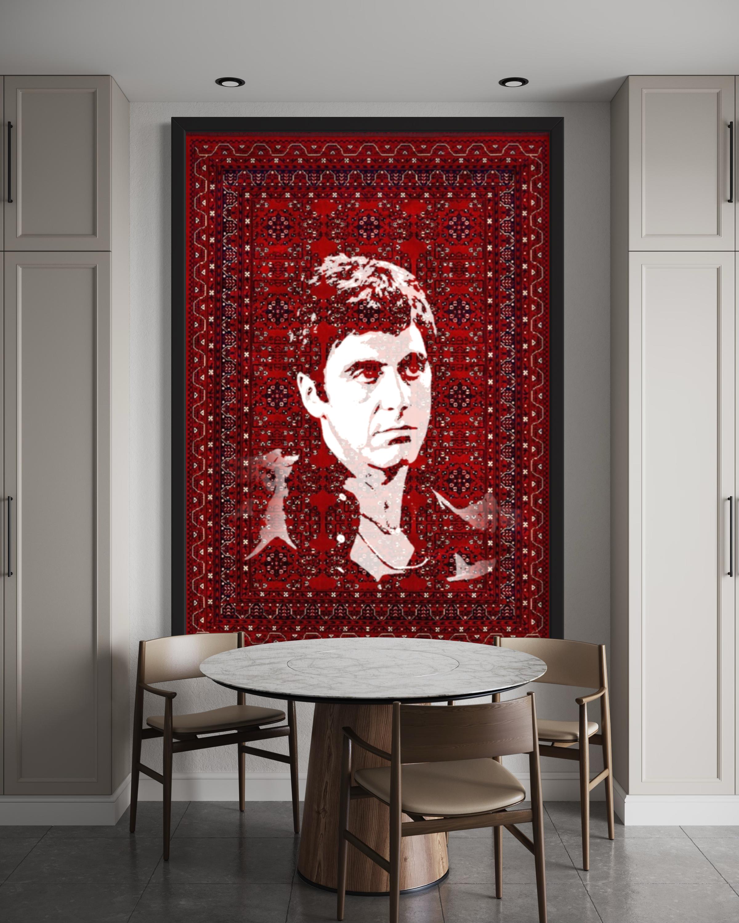 Al Pacino Scarface Tony Montana,oil Painting,turkish Rug,oversize ...