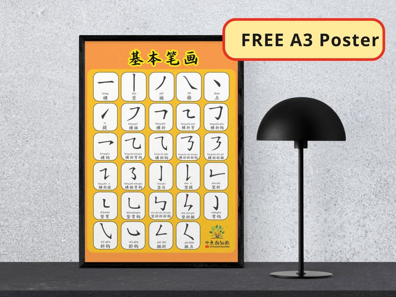 Chinese Stroke Flashcards | Recognize 29 Basic Strokes | Chinese ...
