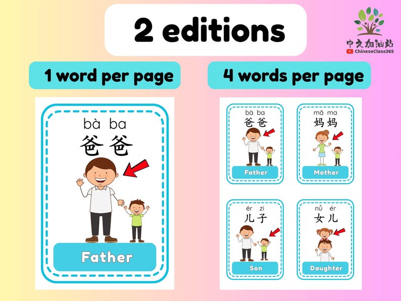 Chinese FAMILY & Relatives Flashcards | Learn Mandarin Vocabulary | PDF ...