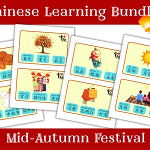 Mid-autumn Festival Chinese Learning Bundle:moon Festival Printable ...