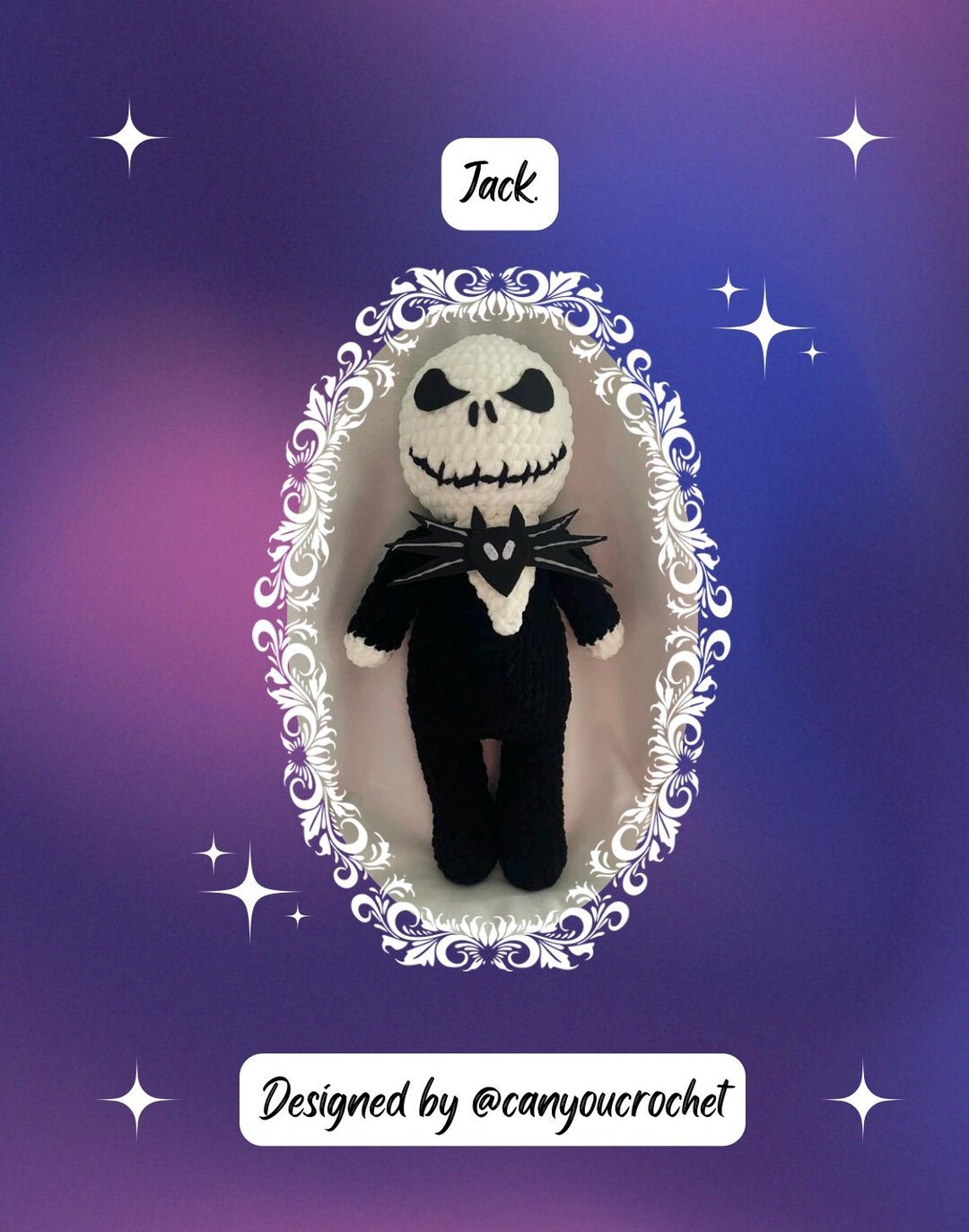 Jack Crochet Pattern, Amigurumi Jack Plushie (digital PDF) - Etsy