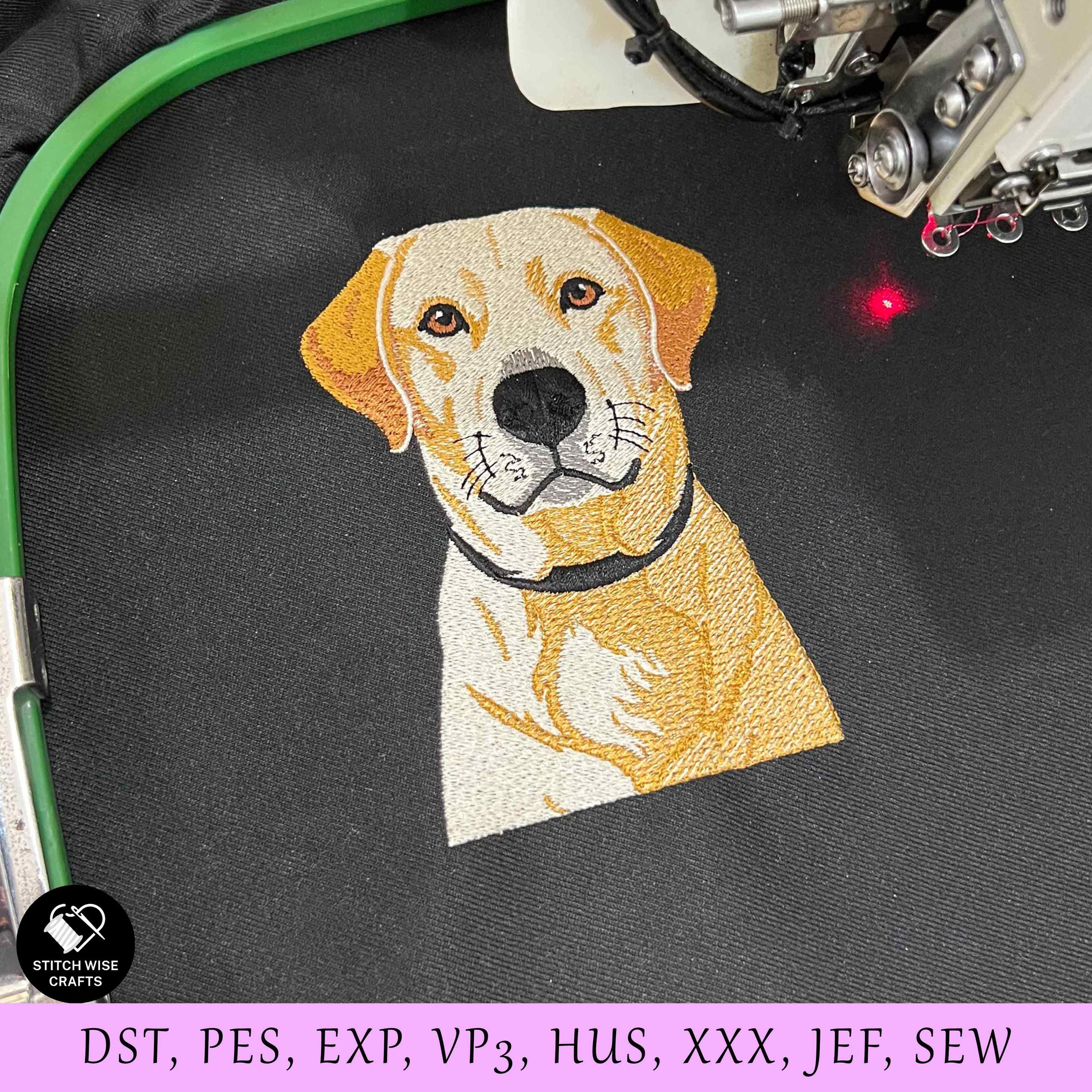 Labrador Retriever Dog Machine Embroidery Design File for Sweatshirts ...