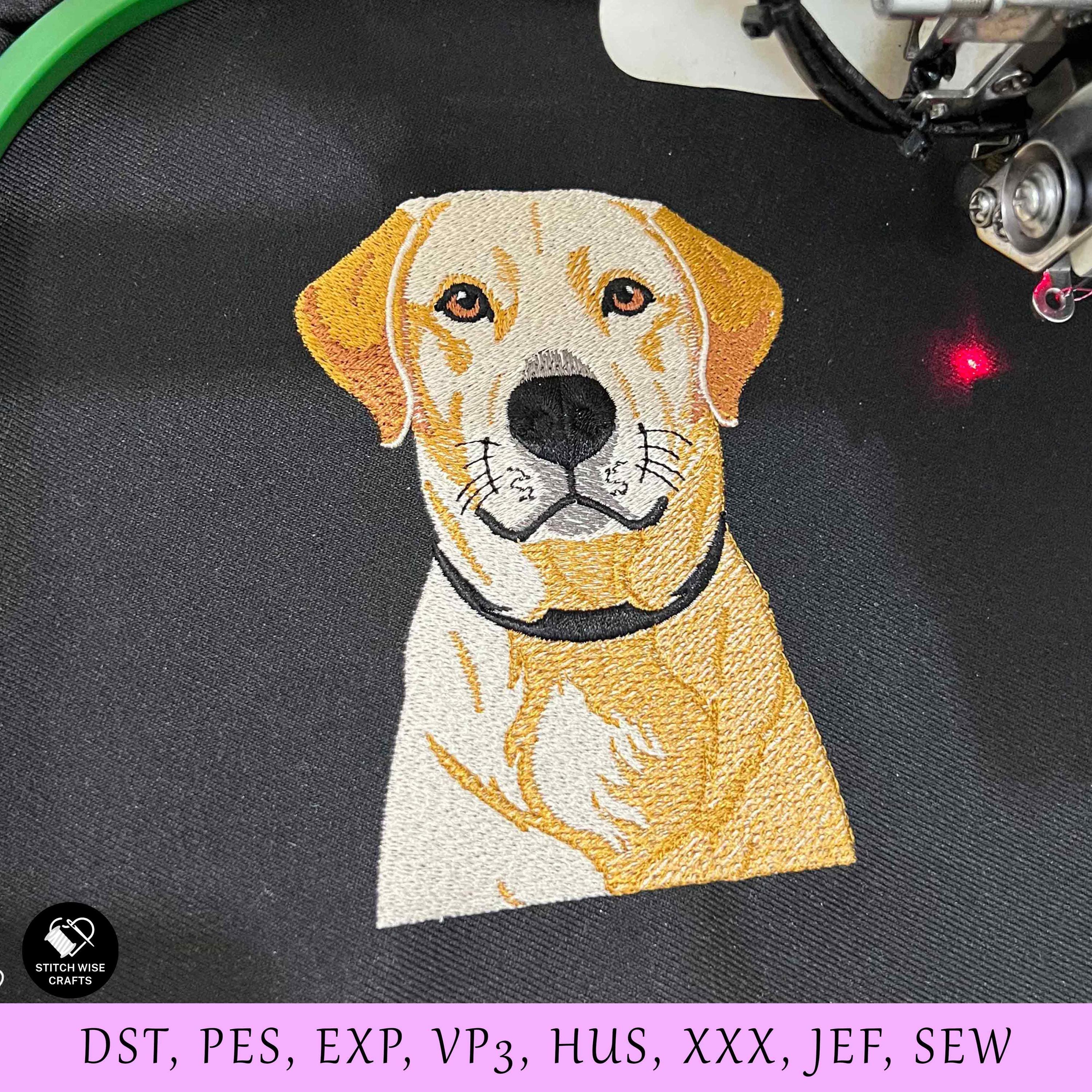 Labrador Retriever Dog Machine Embroidery Design File for Sweatshirts ...