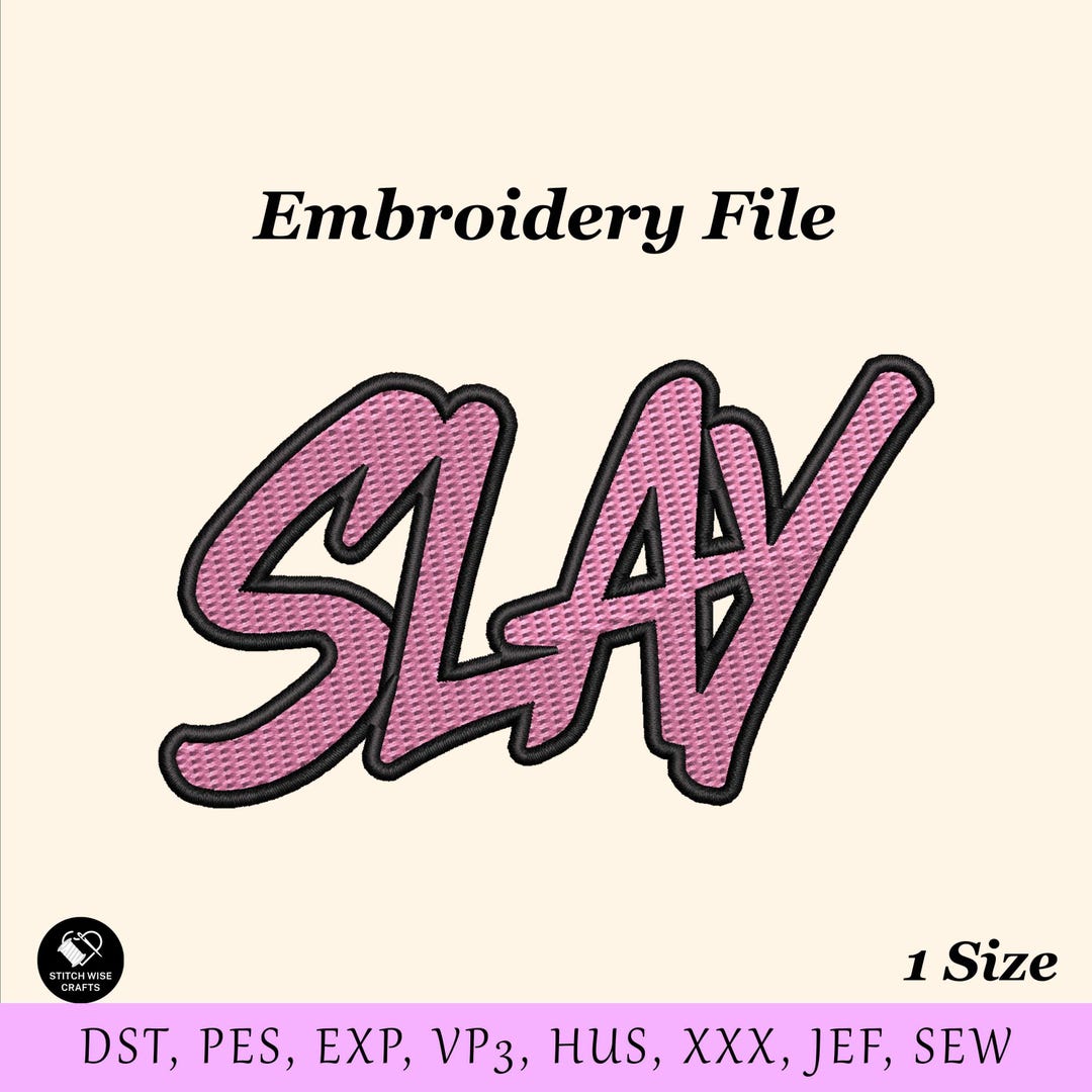 Slay Slang Embroidery Machine File for Caps, Sassy Girl Embroidered Hat ...