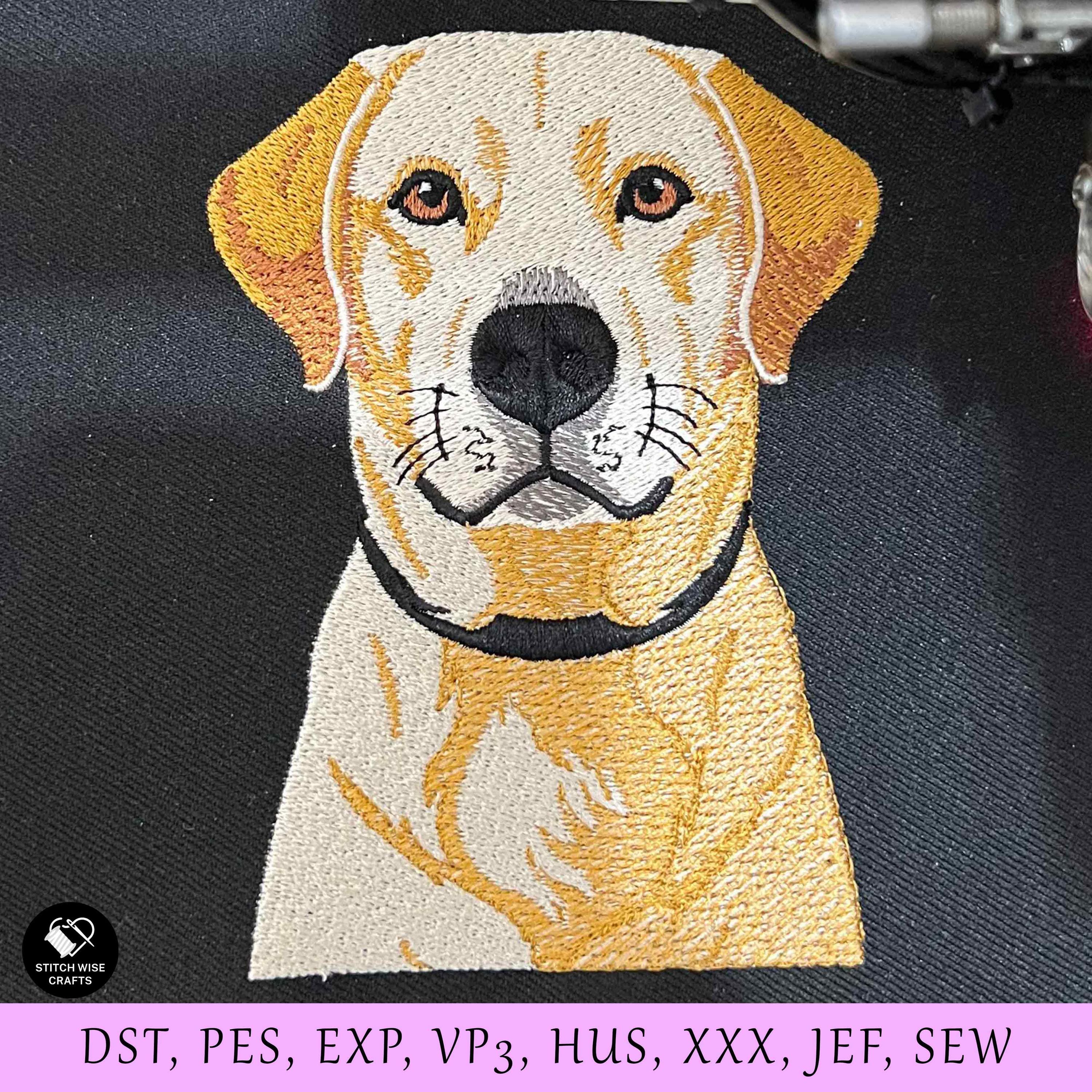 Labrador Retriever Dog Machine Embroidery Design File for Sweatshirts ...