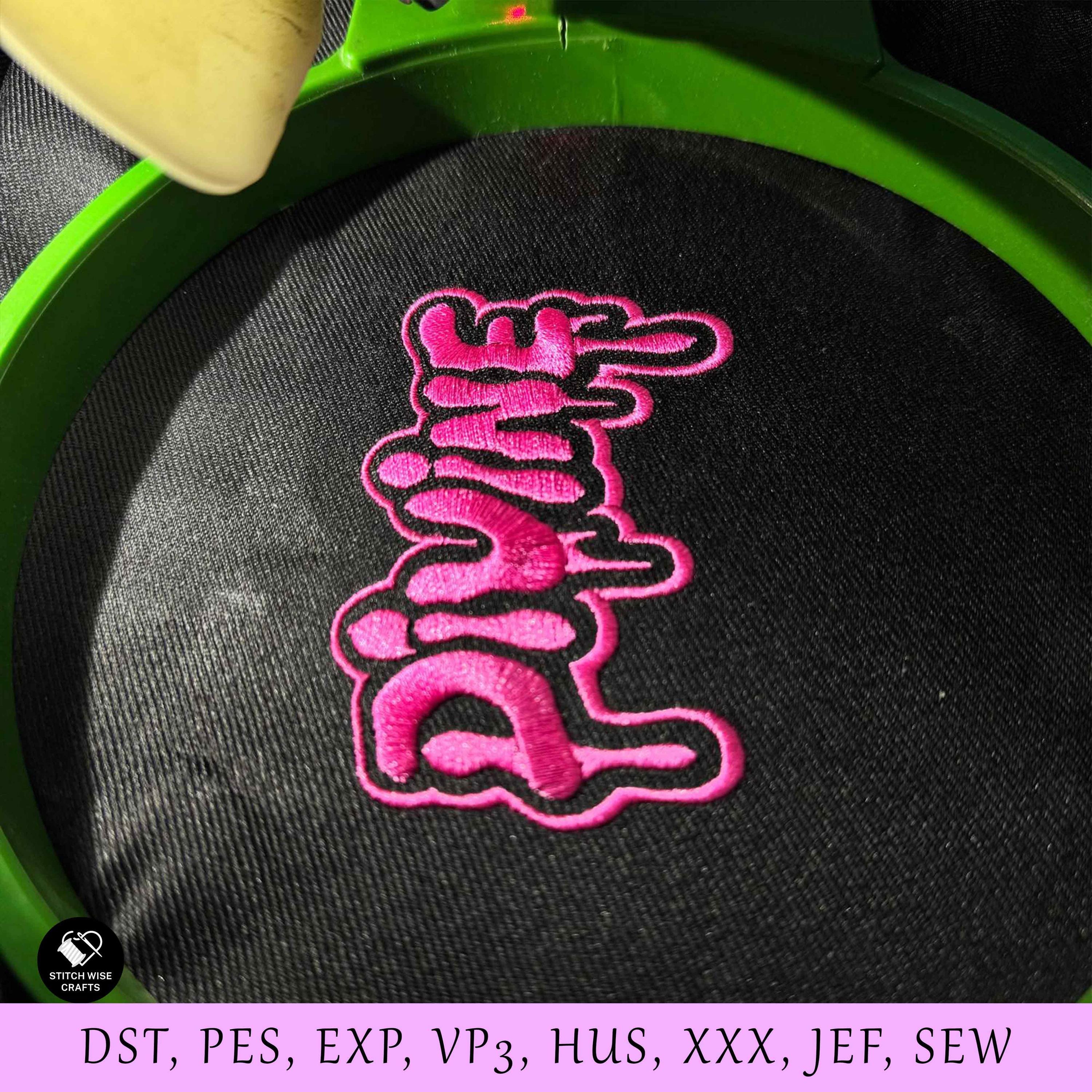 Divine Dripping Machine Embroidery Design File for Caps and Beanie ...