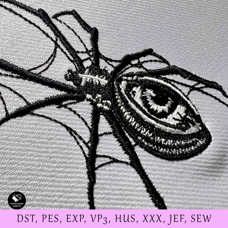 Realistic Spider Machine Embroidery Design File for Sweatshirts ...