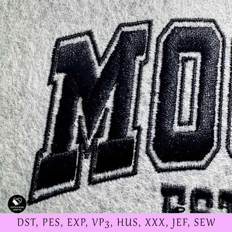 Moody EST.7AM Machine Embroidery Design File for Hats and Beanies, Gift ...