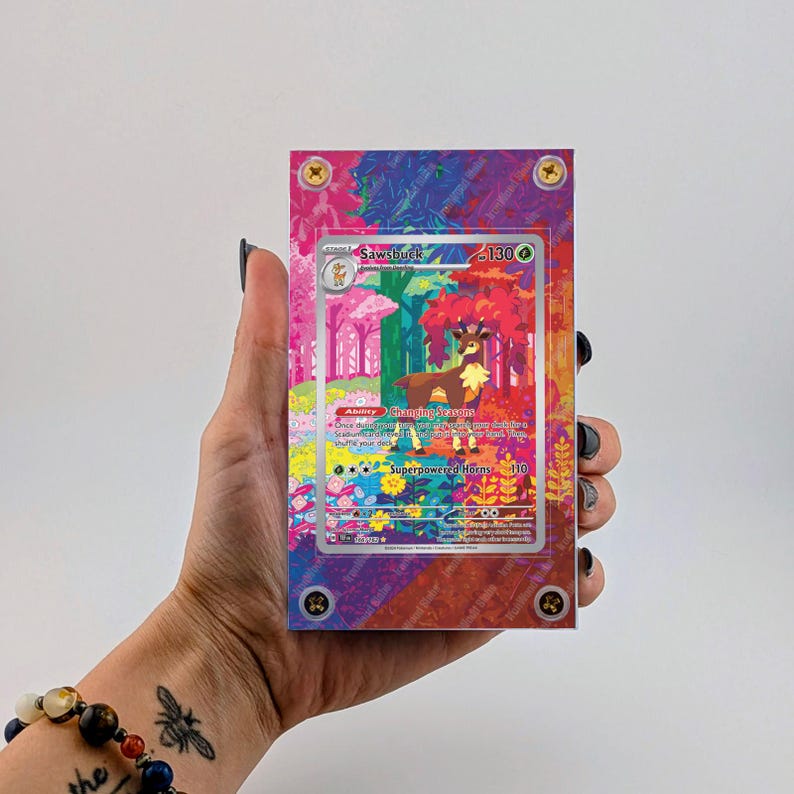 Sawsbuck 166/162 IR Temporal Forces Pokemon Extended Art Case - Etsy