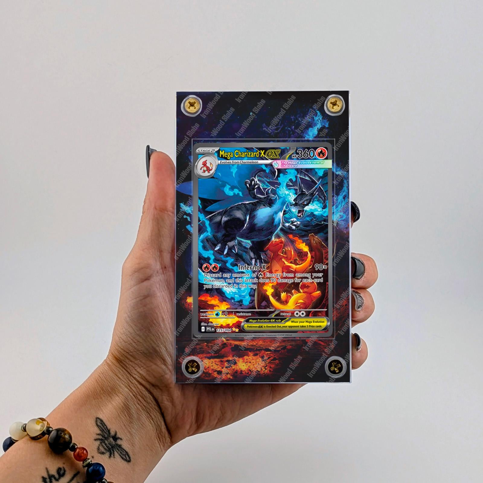 Mega Charizard X Ex 125/094 Phantasmal Flames SIR Extended Art Case - Etsy