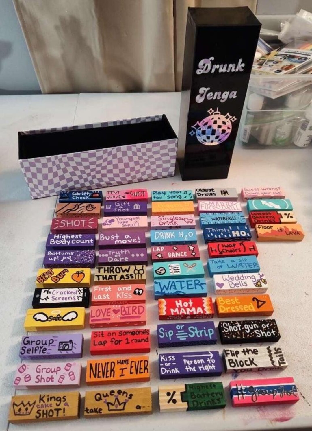Custom Drunk Jenga Game - Etsy