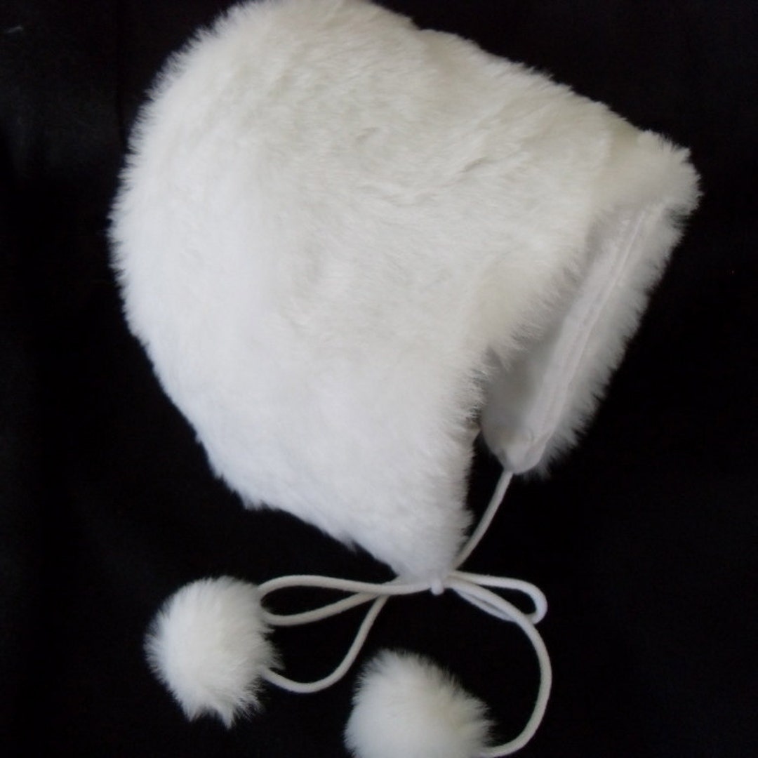 Creamy White Fur Hat Faux Fur Adult Bonnet - Etsy