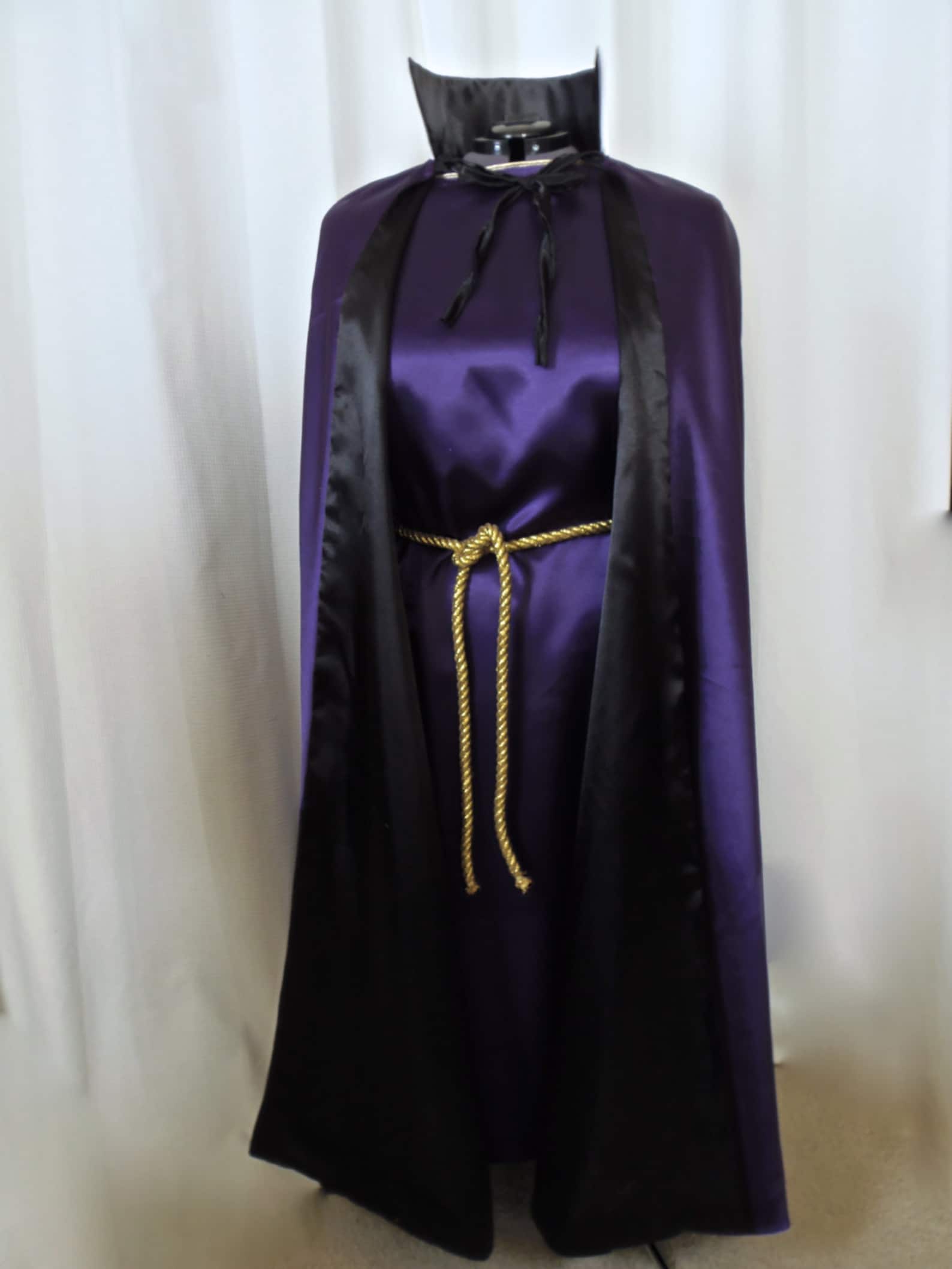 Evil Queen Maleficent Costume Cape Purple lined with Black | Etsy