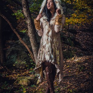 Winter Goddess Coat (multiple Colors)- Sequin Wedding Faux Fur Festival ...