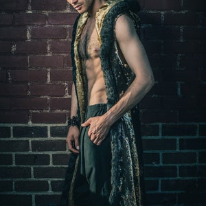 Men's Sequin Warrior Robe- Multiple Colors - Faux Fur Velvet Festival ...