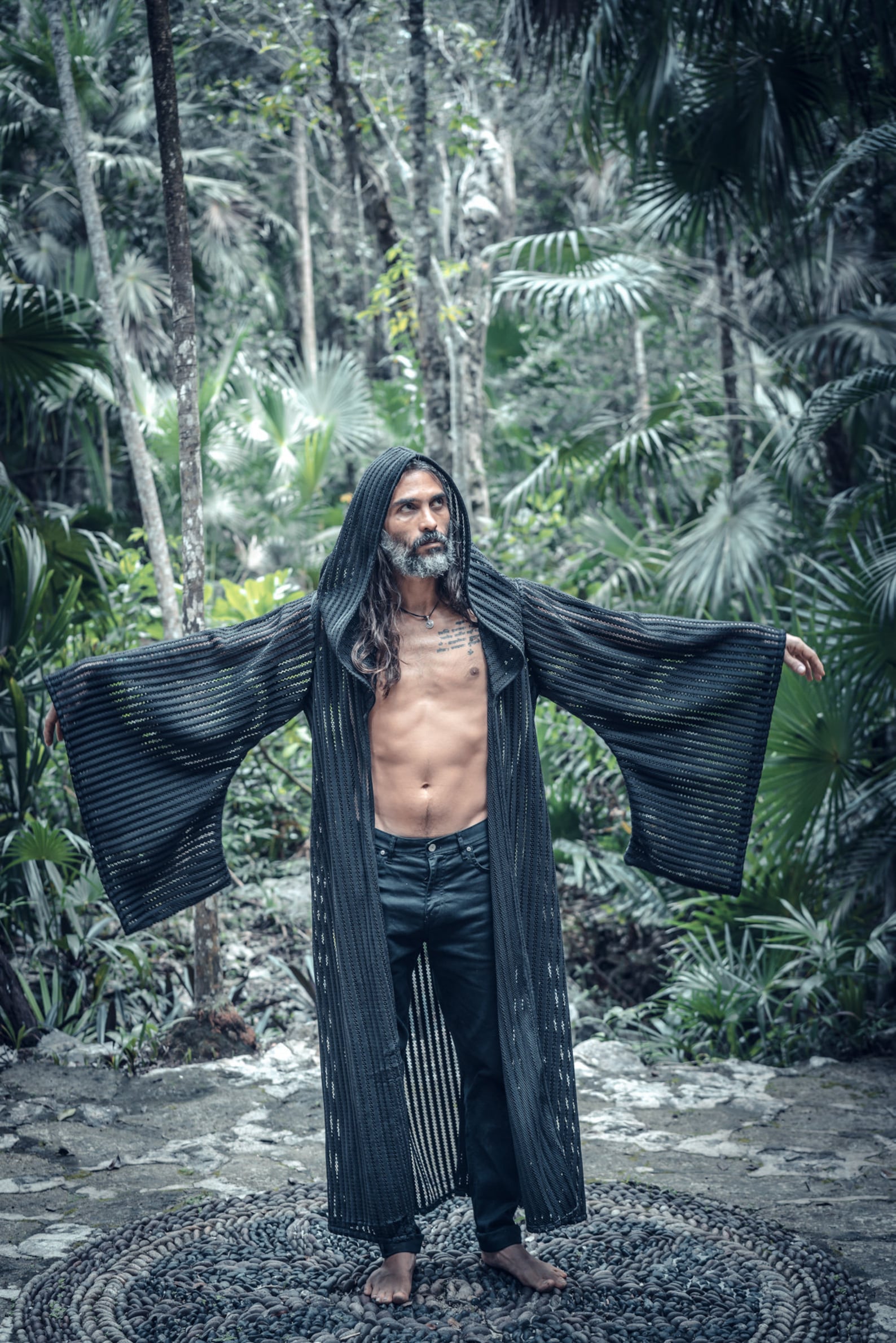 Intergalactic Black Druid Robe- Shaman Ceremony Clothing- Post ...