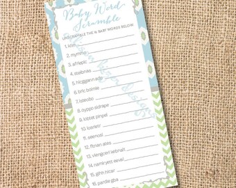 Funky Letters Baby Boy Baby Word Scramble Printable Baby | Etsy