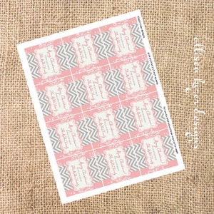 Chevron Snowflakes Printable Personalized Christmas Gift Tags - Square ...