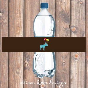 Moose Party Animal Printable Invitation Hipster Birthday Party Balloons ...