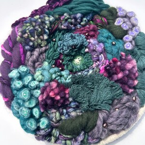 Teal and Purple Wall Art Alexandrite Birthstone Weaving Jewel Tone ...