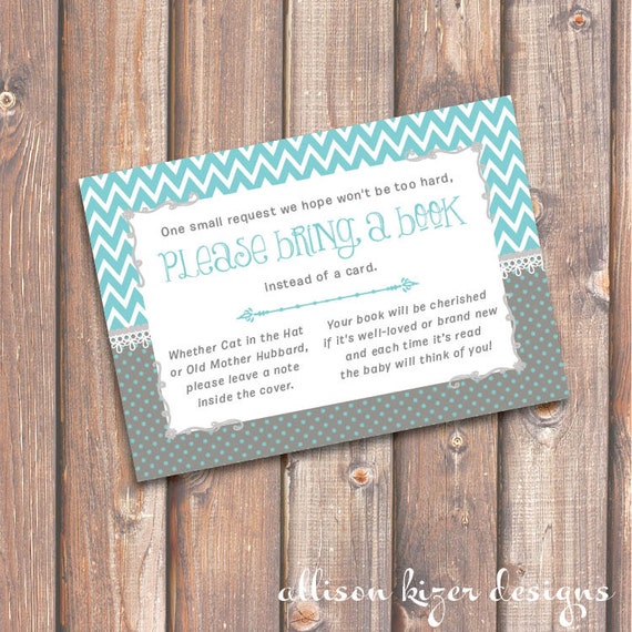Chevron Teal and Gray Printable Stock the Library Enclosures | Etsy