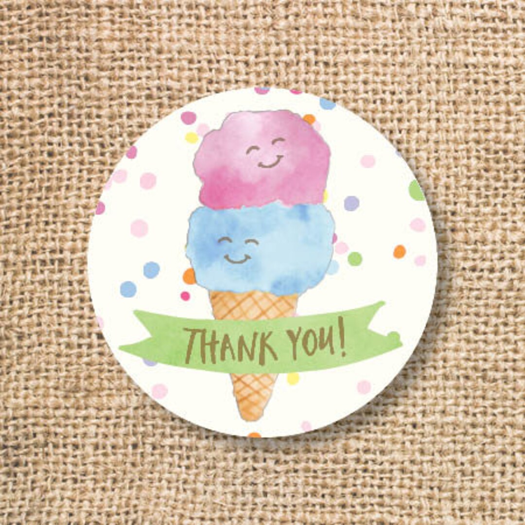 Ice Cream Birthday Favor Tags Printable Boy Girl Ice Cream Baby Shower ...