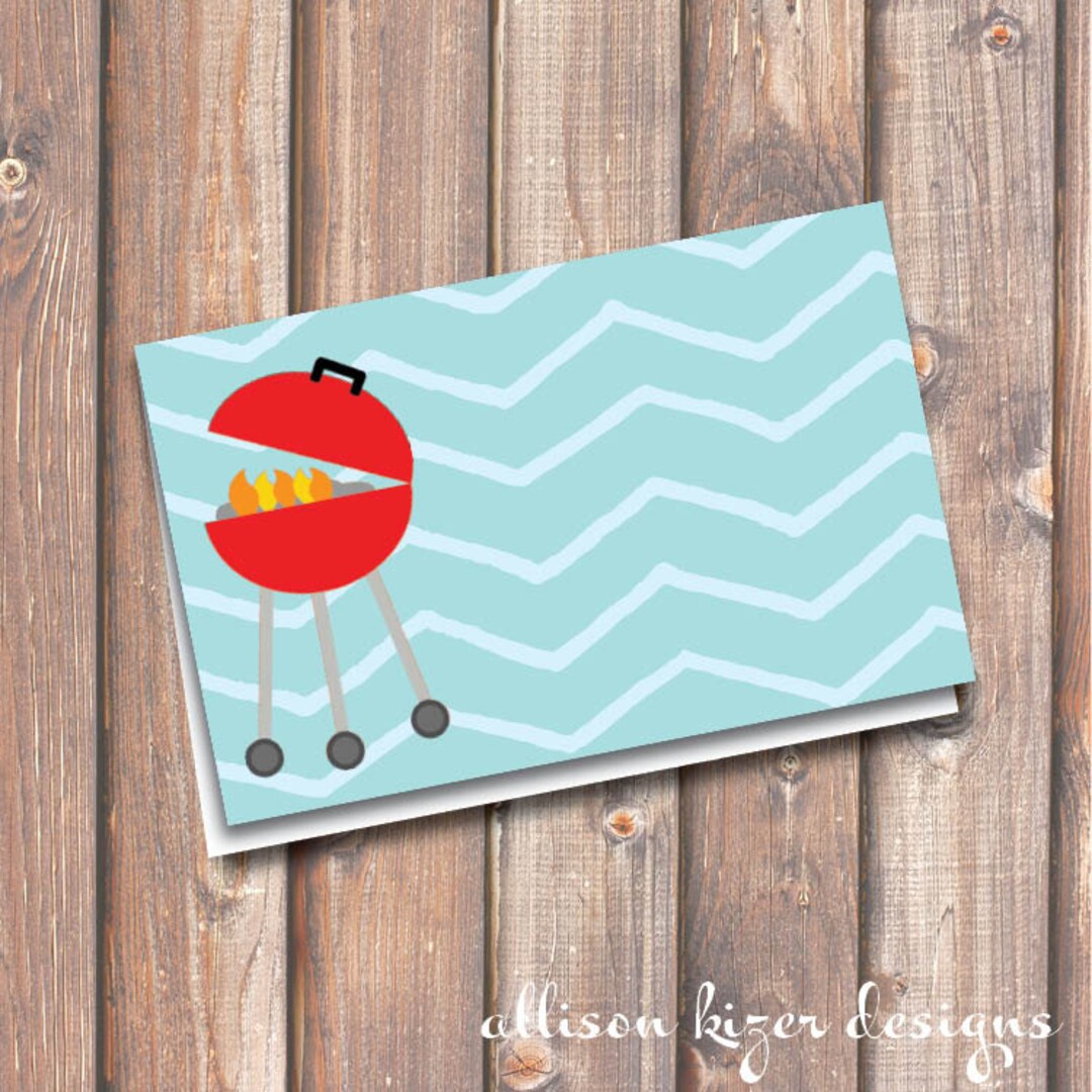 Backyard BBQ Printable Food Tags or Placecards Summer Barbecue Cookout ...