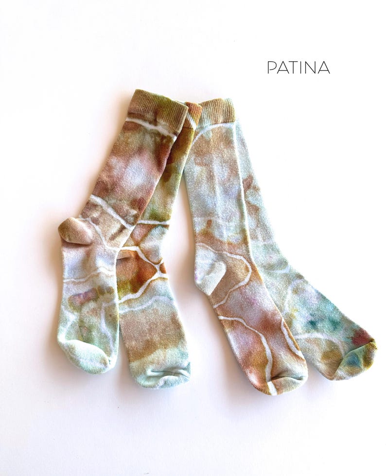 Tie Dye Bamboo Crew Socks, Soft Mens Geode Socks, Comfy Hand Dyed ...