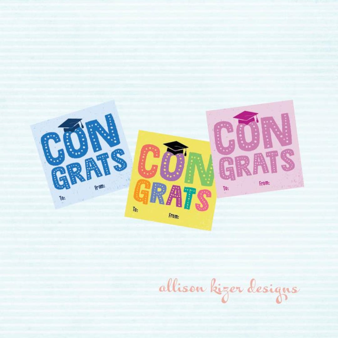 Printable Graduation Congratulations Gift Tag, DIY Gift Enclosure Boy ...