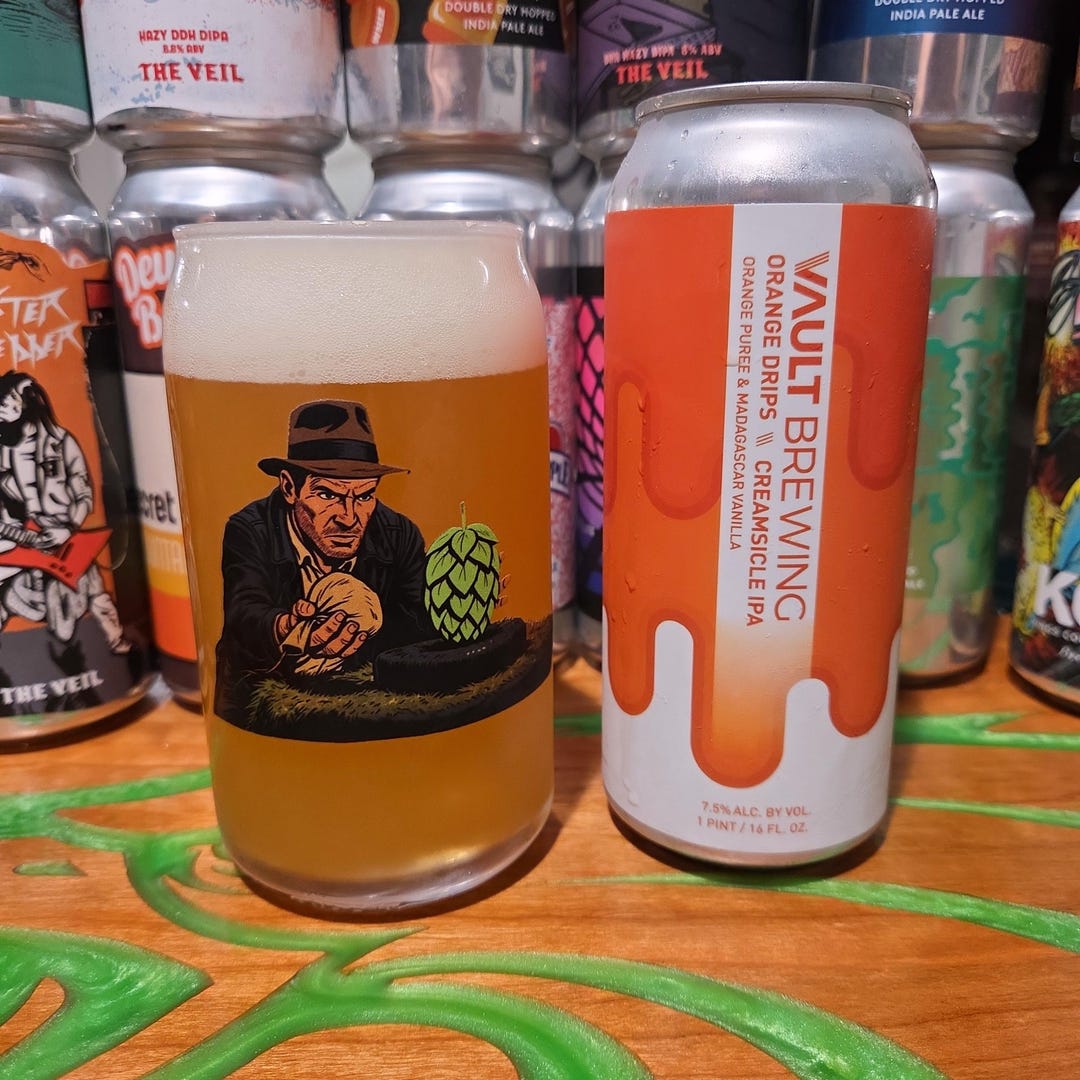 Indiana Jones Beer Can Glass, IPA Iced Coffee Glass - Etsy