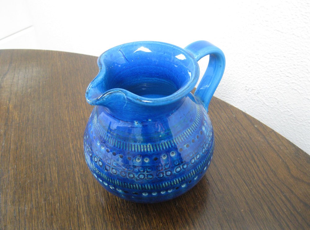 Bitossi Italy Pitcher Rimini Blue Large FLAVIA Montelupo - Etsy