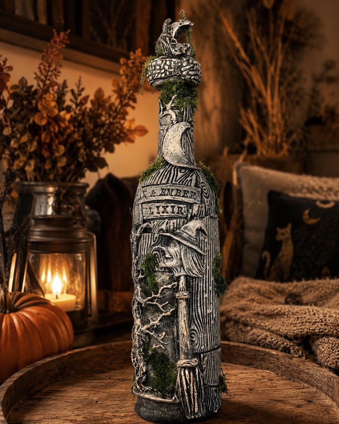 Handmade Witch Apothecary Potion Bottle: Gothic Halloween Decor, Witch ...