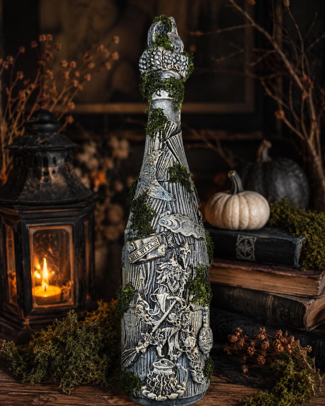 Handmade Witch Bottle/potion Bottle/gothic Halloween Decor, Spooky ...
